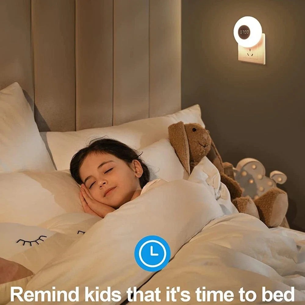 Bathroom Clock — 10-Level Dimming + 3-Color Night Light + Remote Contr ...